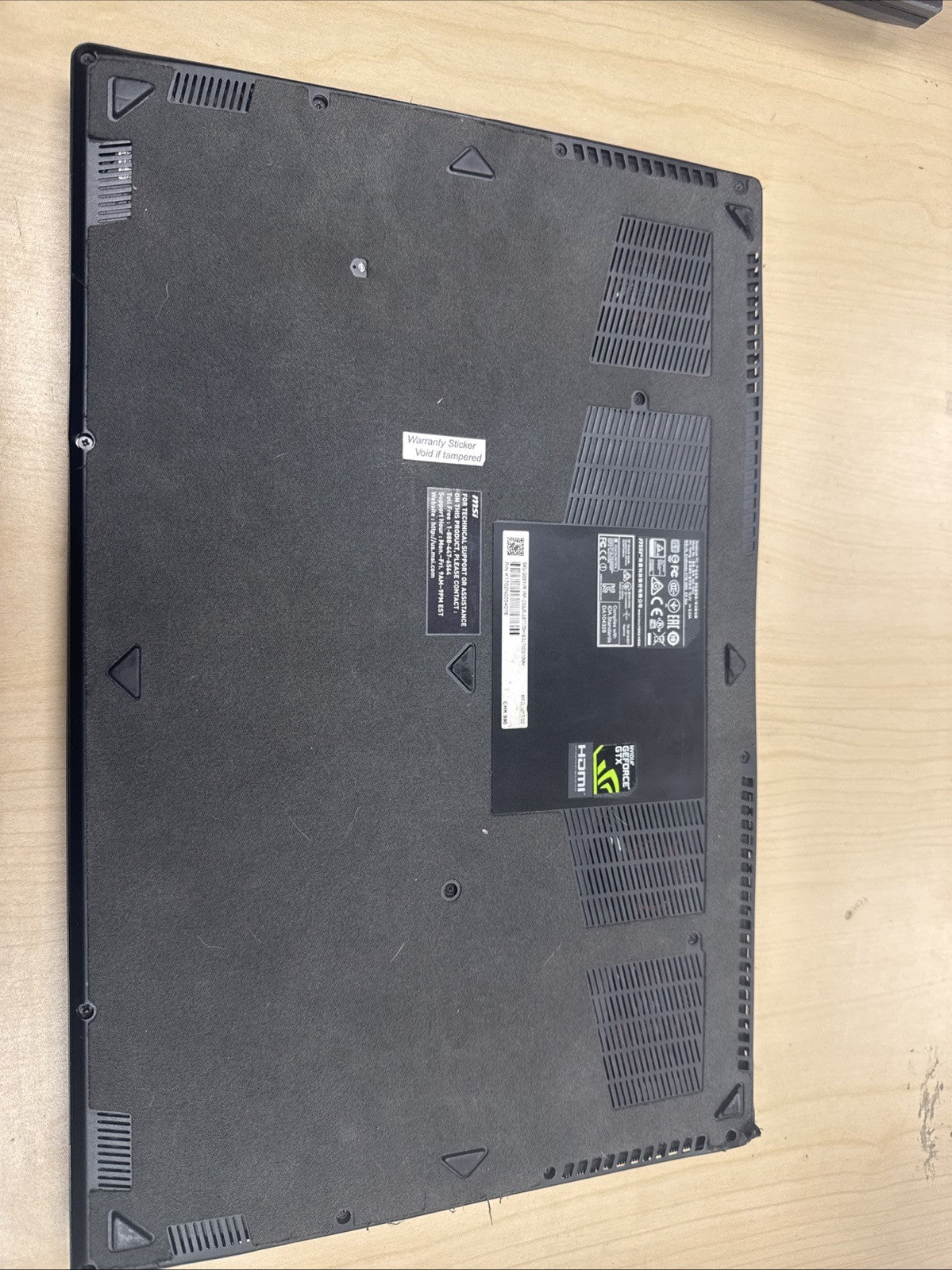 MSI Gaming Pc Stealth Pro Laptop MS-16K2 Bad Battery / Bad Keyboard ...